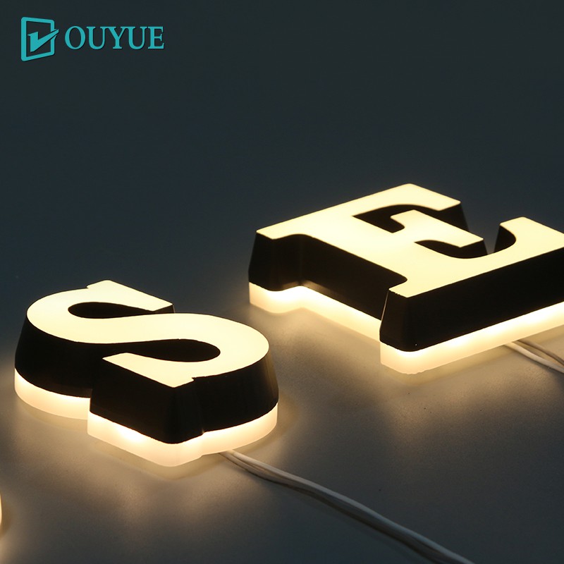 Custom led acrylic mini word, outdoor door advertising sign, luminous ...