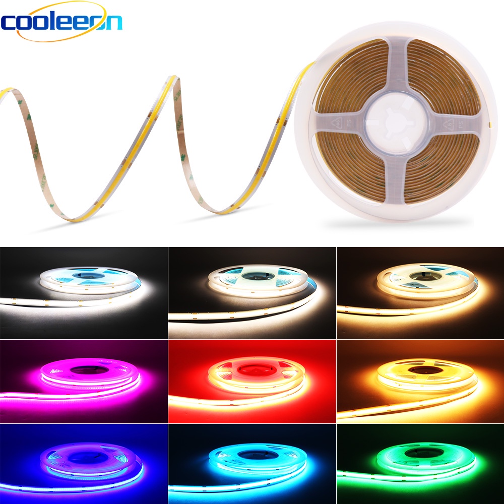 5 Meters Wholesale COB LED Strip 24V 12V RGB CCT Warm Day Cold White ...