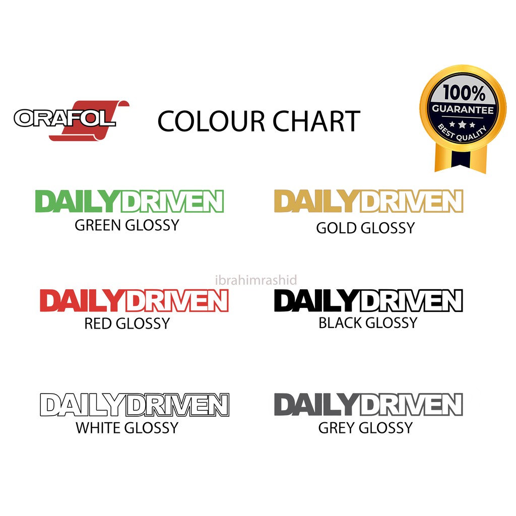 DAILY DRIVEN CAR STICKER (DECAL STICKER) | Shopee Malaysia