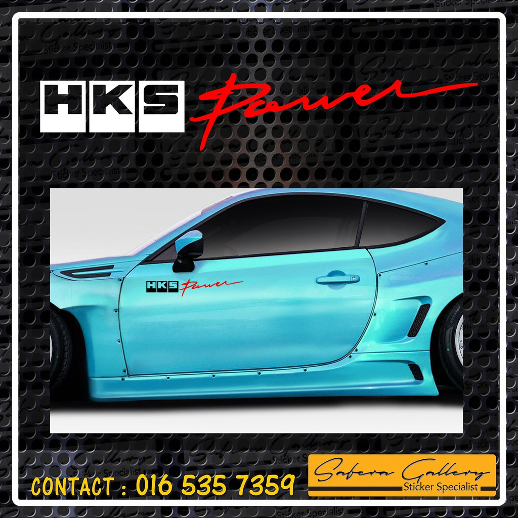 CAR STICKER HKS POWERS DECALS VINYLS HONDA PROTON TOYOTA NISSAN ...