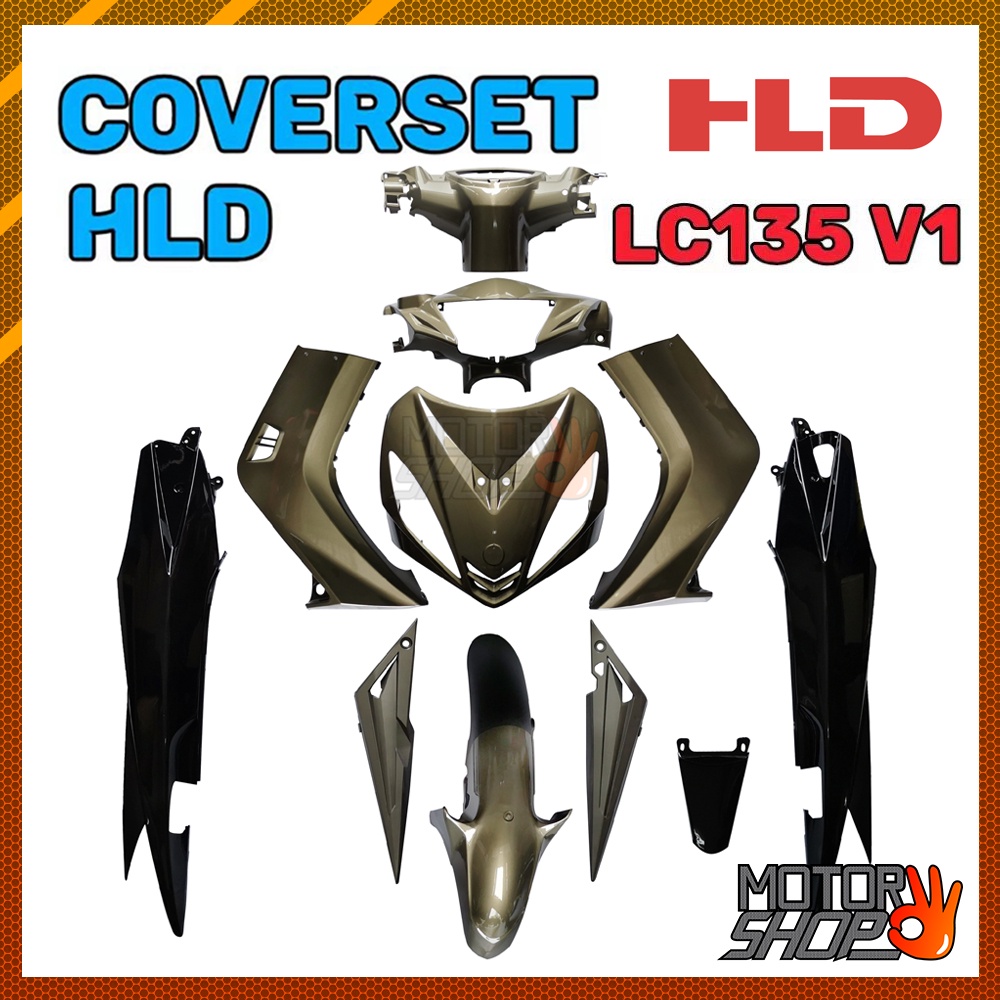 Yamaha Lc135 V1 V2 V3 V4 Body Cover Set Ynm9 Gold Drmk Red Lgm6 Green