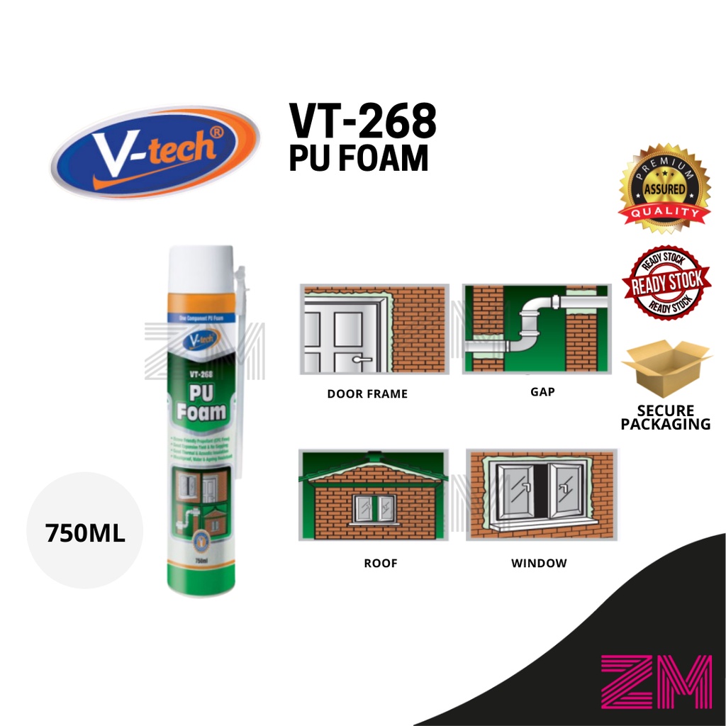 VT-268 V-TECH PU Foam Silicone Sealant - No shipping to Sabah / Sarawak ...