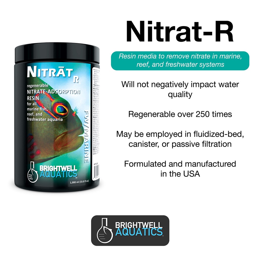 Brightwell Nitrat-R 250ml / 500ml (Regenerable Nitrate-Adsorption Resin ...