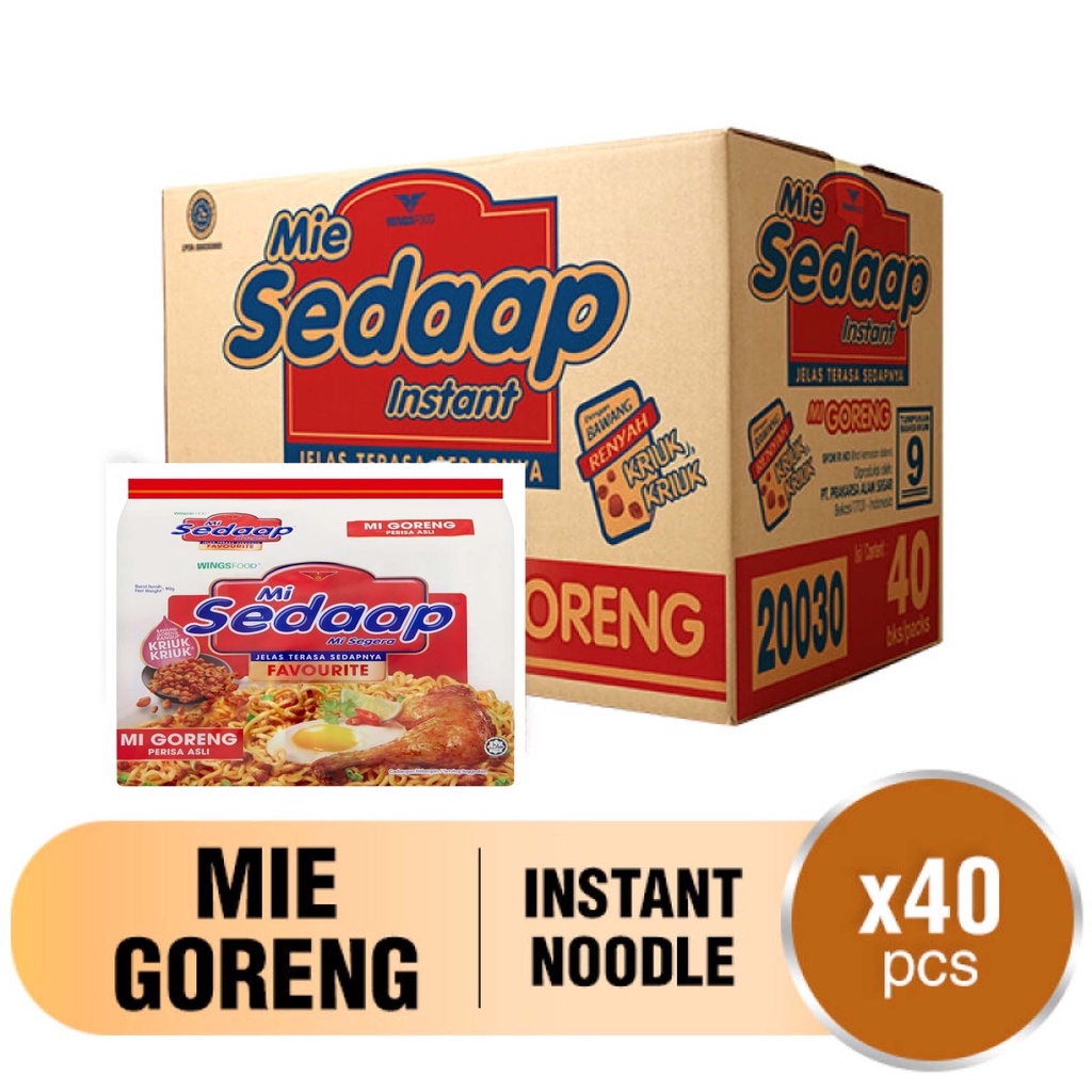 Mi Sedaap Mi Goreng (40packs@1carton) | Shopee Malaysia