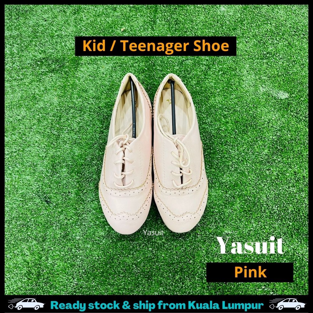Faux Leather Muslim Shoe Unisex Kid Teenager Child Kasut Murah Economy ...
