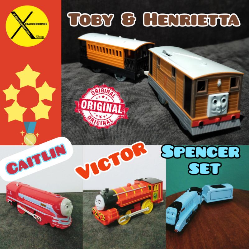 Thomas and Friends Toby & Henrietta Set Victor Merlin and Plarail Train ...