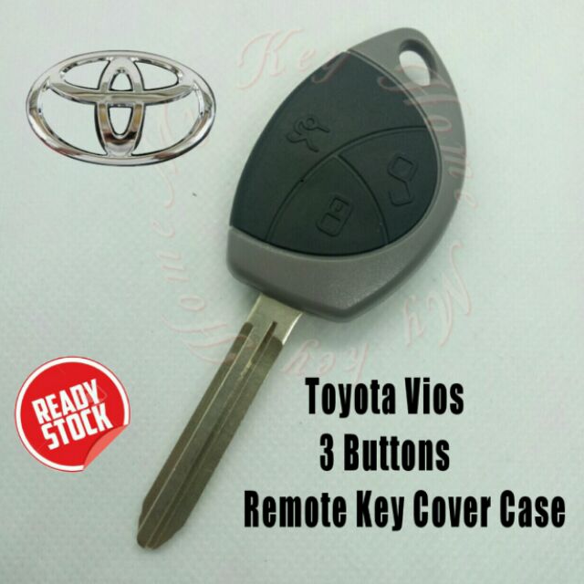 TOYOTA VIOS ALTIS 3 BUTTON REMOTE CONTROL COVER CASING WITH KEY ...