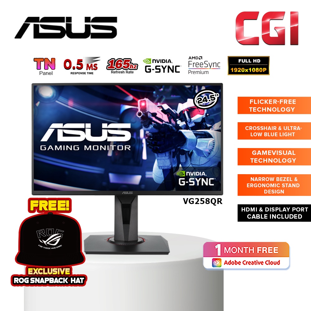 Asus G-Sync Compatible Build In Speaker TUF Gaming Monitor (24.5"/TN ...