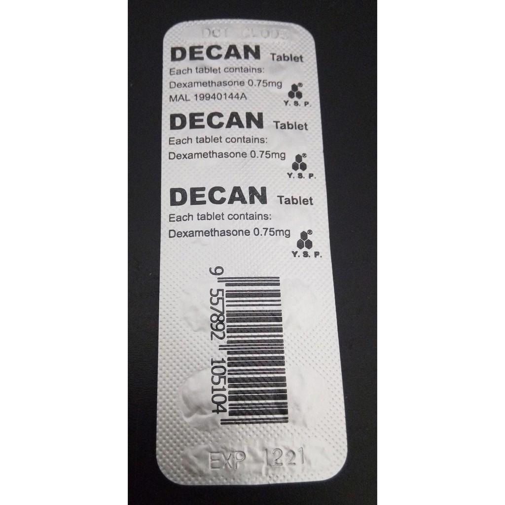 Decan tablet, ysp dexamethasone 0.75mg 10pcs, ubat anti-alahan | BeeCost