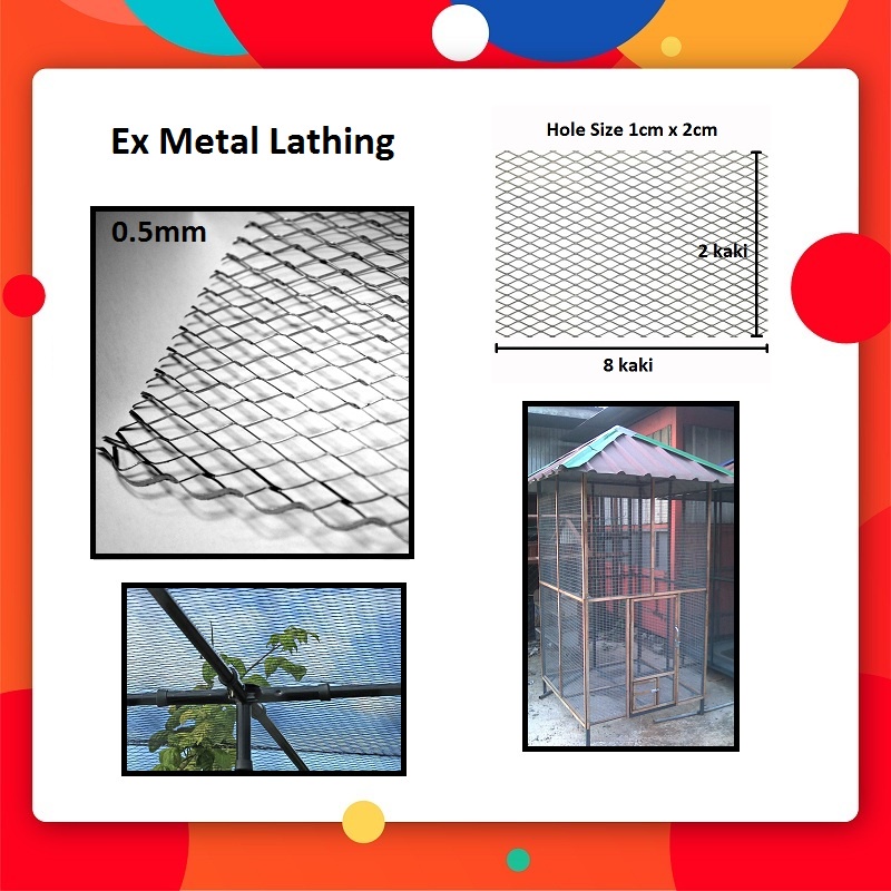 EXPANDED METAL LATHING 2 KAKI X 8 KAKI (BESI MESH) FOR Netting, Pet ...