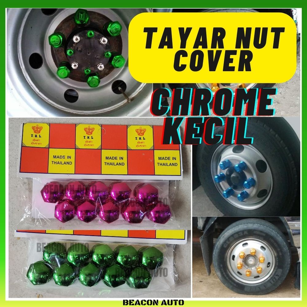 BEACON Tayar Nat Cover 14mm-24mm Cover Nut Saiz kecil Nut Bus Truck ...