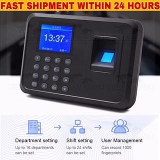 Biometric Fingerprint Attendance Machine Thumbprint Record Digital Time Recorder Office Worker ...