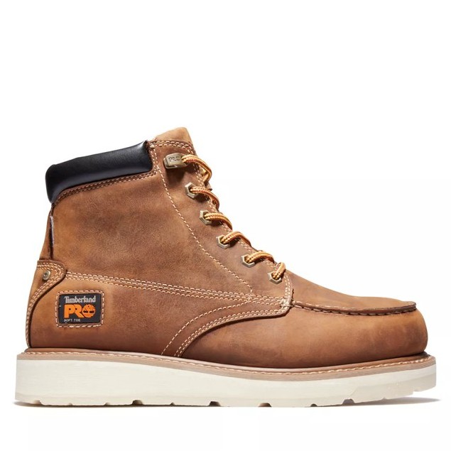TIMBERLAND PRO MEN'S GRIDWORKS 6-INCH WATERPROOF SOFT-TOE WORK BOOTS ...