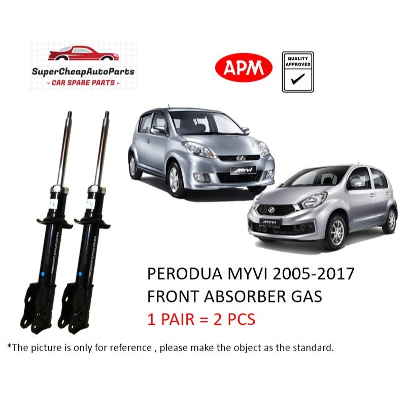 ORIGINAL APM PERODUA MYVI 2005-2017 FRONT / REAR ABSORBER GAS 1 PAIR ...