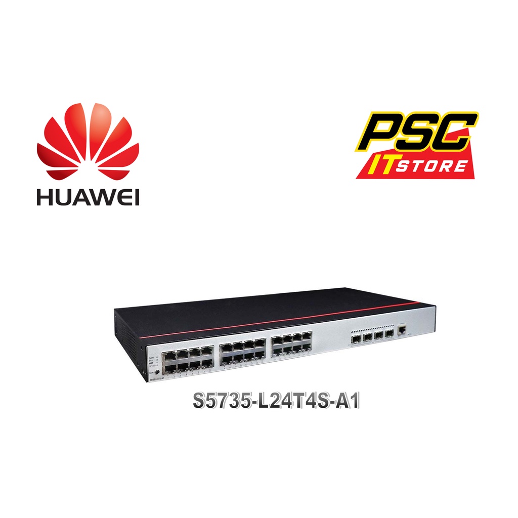 HUAWEI CloudEngine S5735-L24T4S-A1 (24*10/100/1000BASE-T ports, 4*GE SFP ports, AC power ...