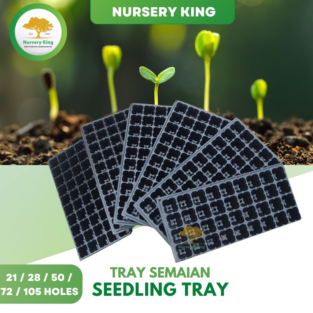 Ready Stock Tray Semaian 21/28/50/72/105 holes (Growing Crops) | Shopee ...