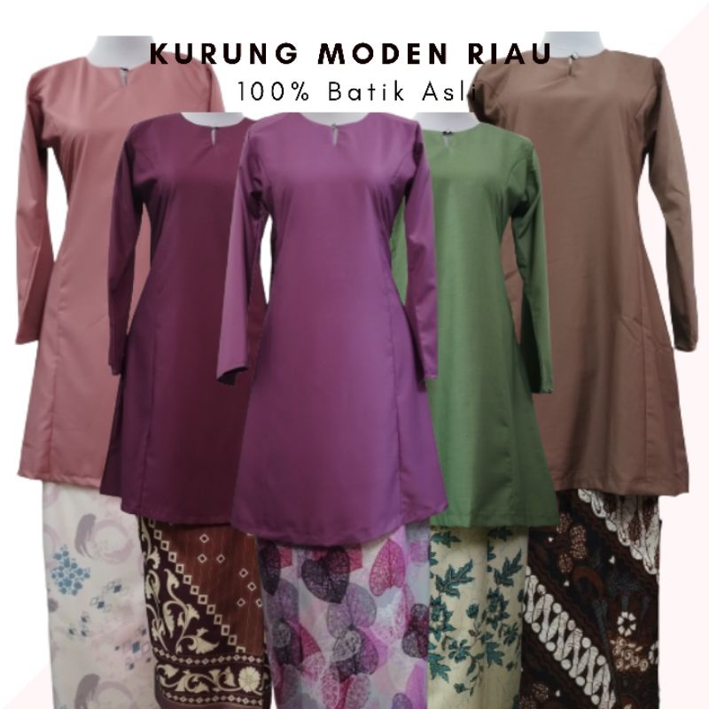 [ Part 2 ] Baju Kurung Moden Riau Batik - 100% Batik Asli ( Cotton Silk ...
