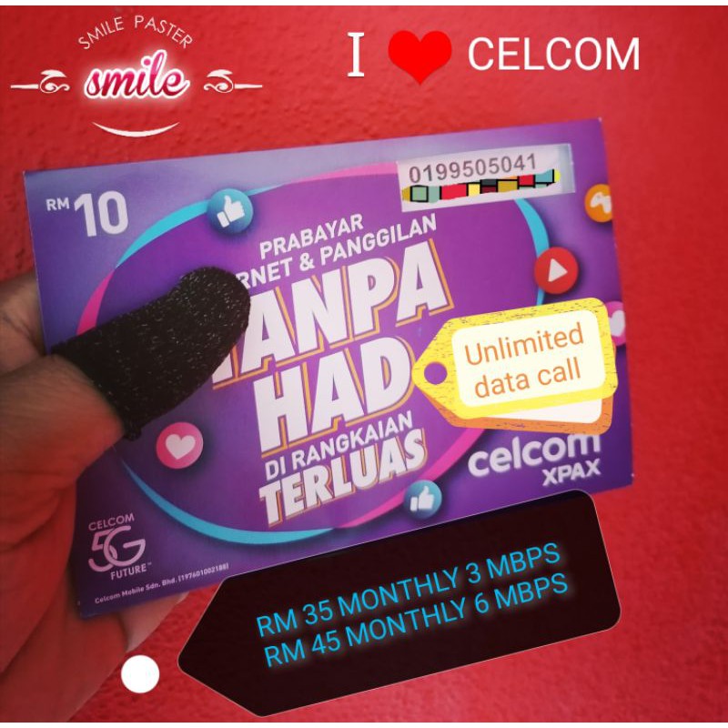 Celcom Xpax prepaid sim card xpax New unlimited internet tanpa had ...