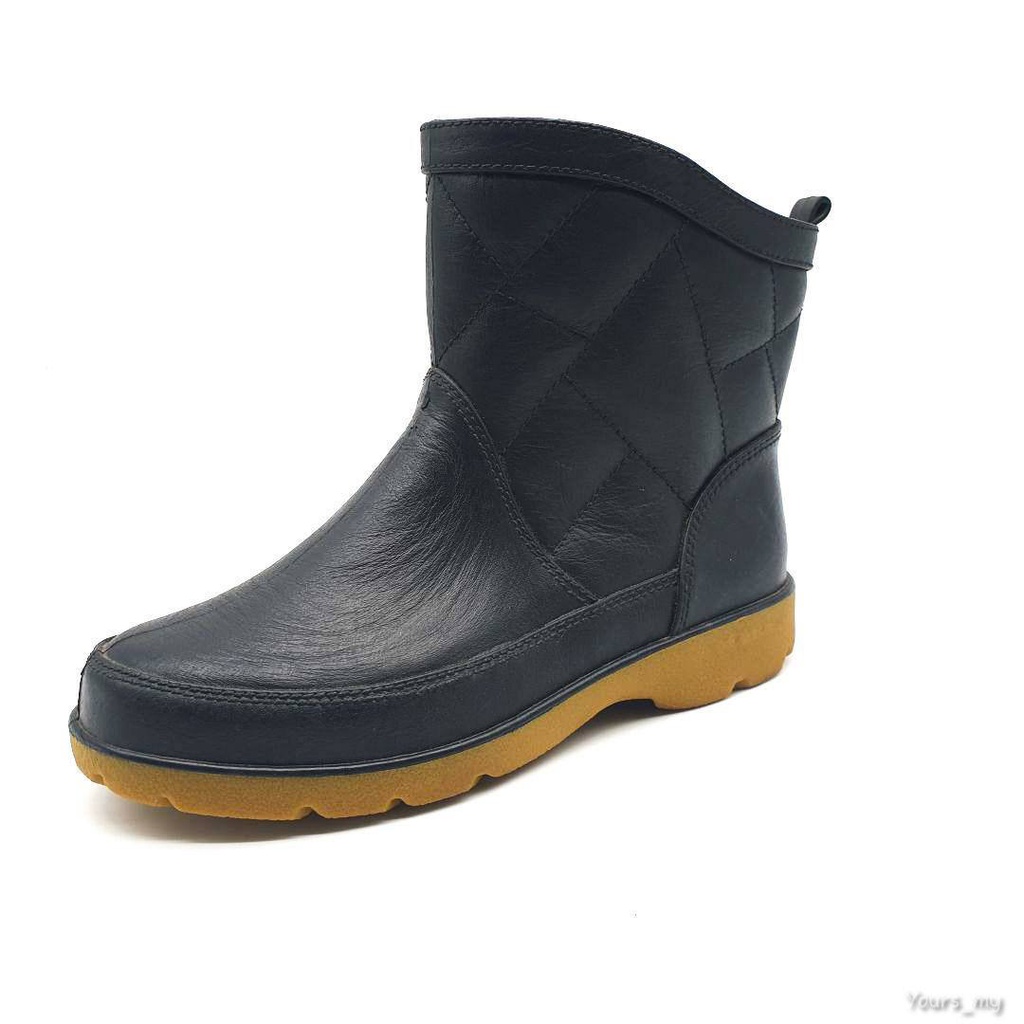 Ready Stock Kasut High Quality Rubber Rain Boot Kasut Boot Getah Hitam ...