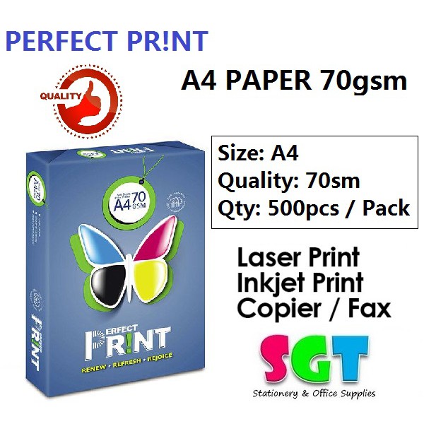 Perfect print A4 paper 70gsm 500's | Shopee Malaysia