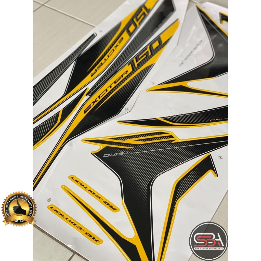 Sticker BodySet / Stripe Coverset Y15 V1 V2 Exciter Rc Kuning New ...