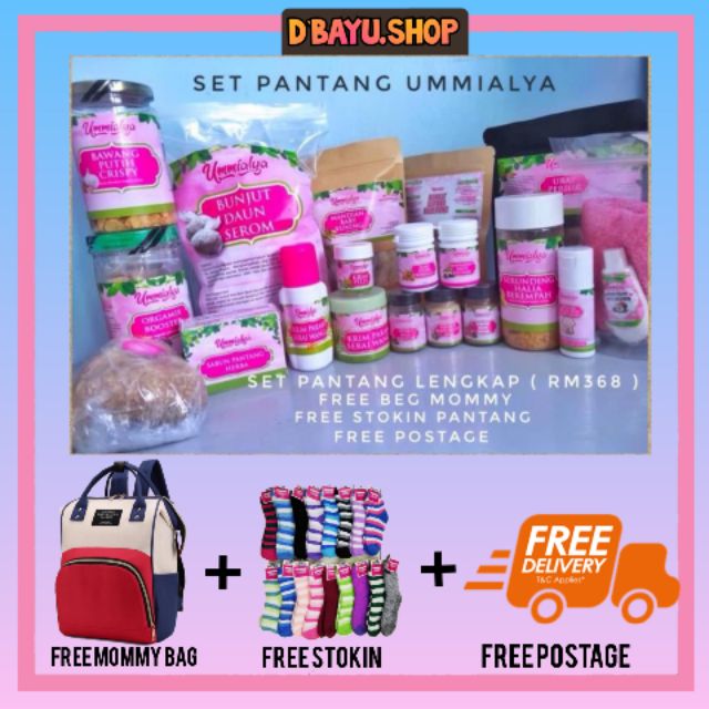 [FULL SET] SET PANTANG / SET BERSALIN UMMIALYA {FREE GIFT} {READY STOK ...