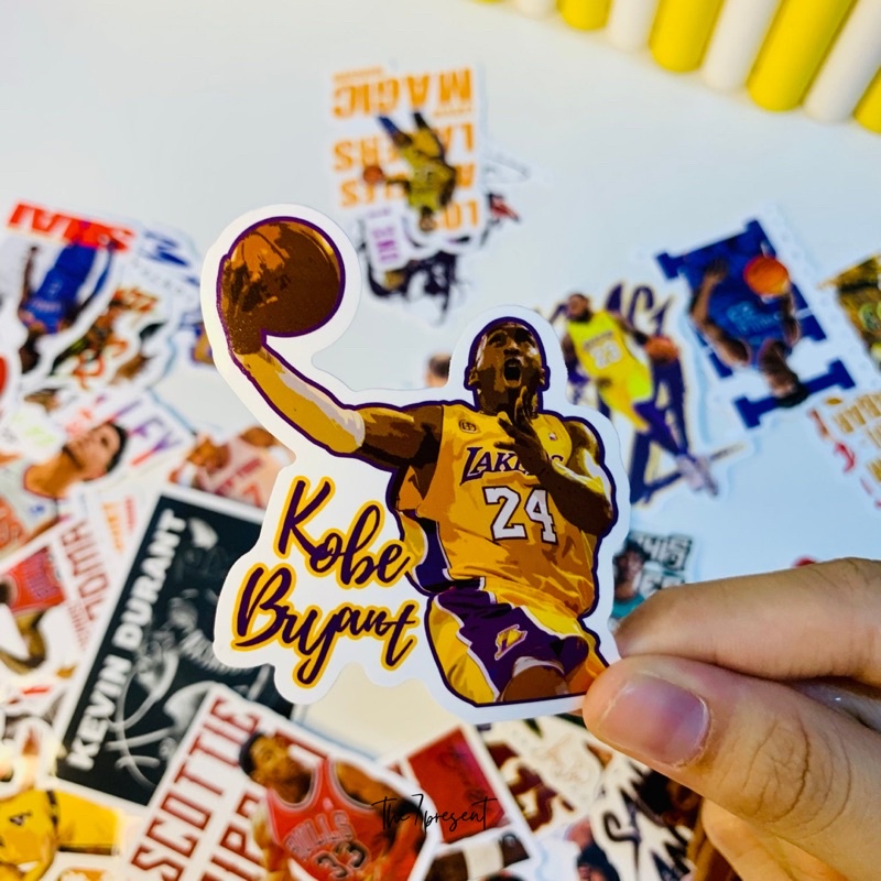 10 PCS NBA Stickers Star Kobe Collection Cartoon Doodle Basketball Team ...
