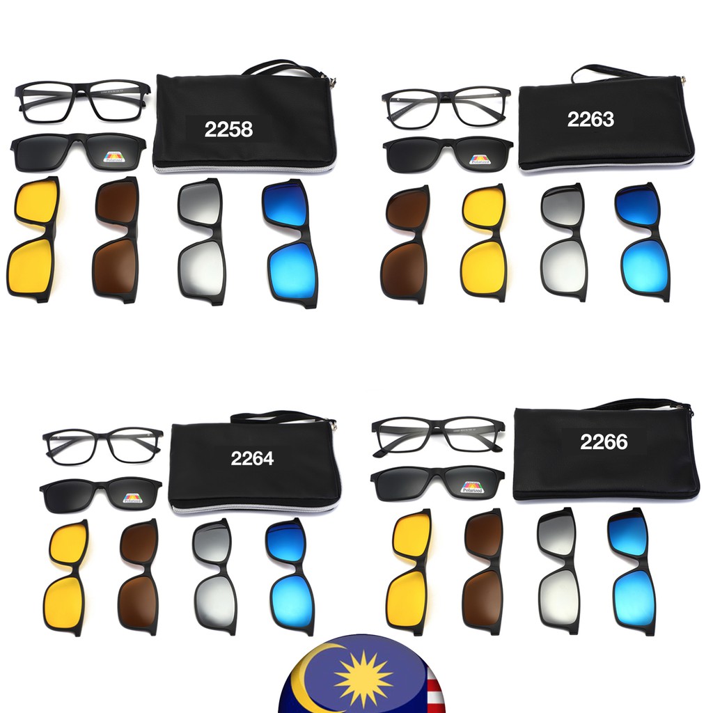 Cermin Mata Spek Spec Boleh Tukar Cermin Kanta Magnetic Clip on ...