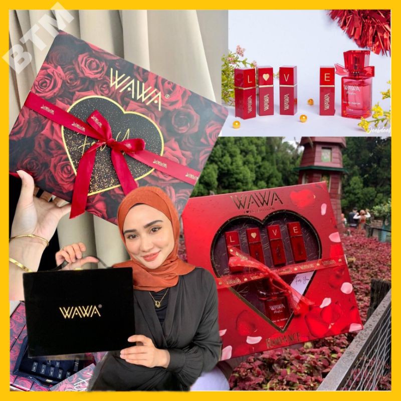 Wawa Cosmetics Love Black Edition Makeup Set Gift Box Present Lipmatte ...