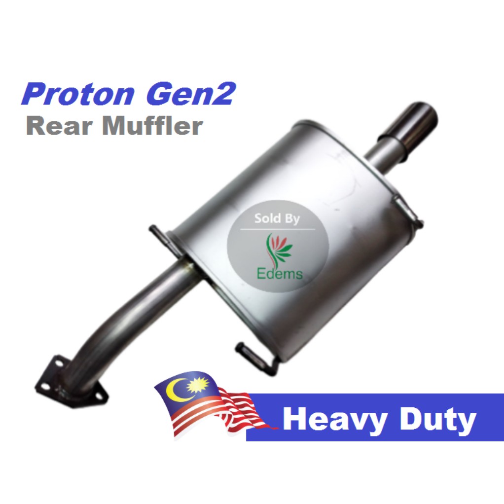 Proton Gen 2 Rear Exhaust Muffler Pipe Silver Silencer Car | Shopee ...