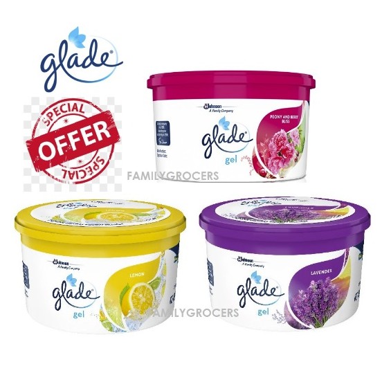 Glade Mini Gel - Peony & Berry Bliss / Lavender / Lemon 70g | Shopee ...