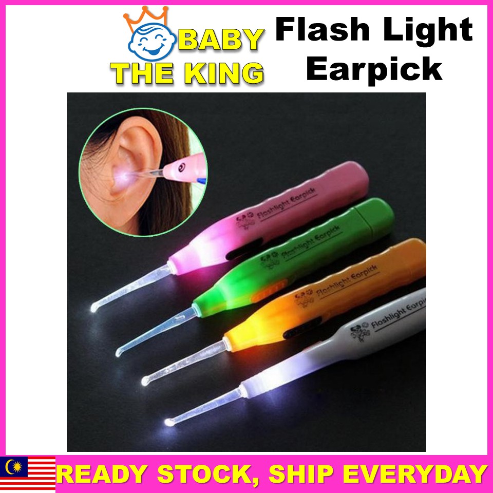 LED light ear spoon pick tool-ready stock in malaysia(Random Pick ...