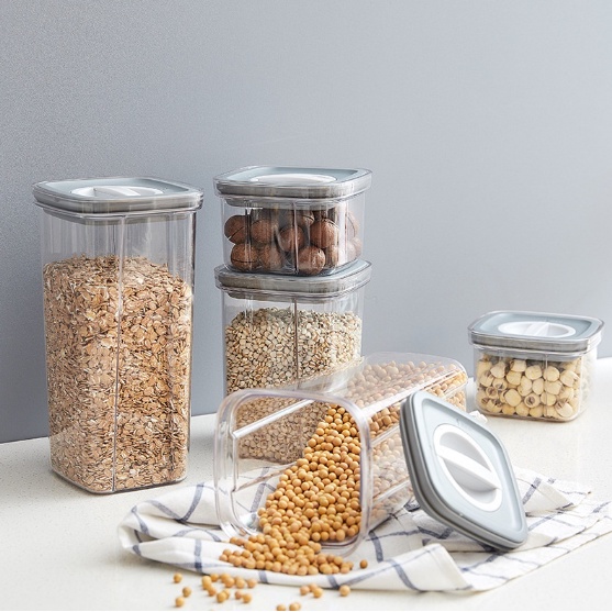 Stackable Airtight Twist Lock Transparent Food Storage Container ...