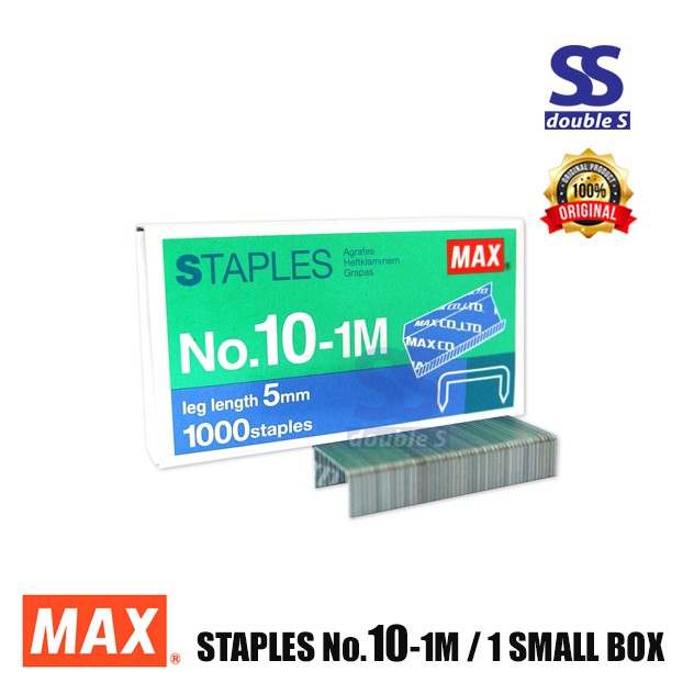 MAX Stapler Bullet No.10 / Staples No.10-1M / Ubat Stapler | Shopee ...
