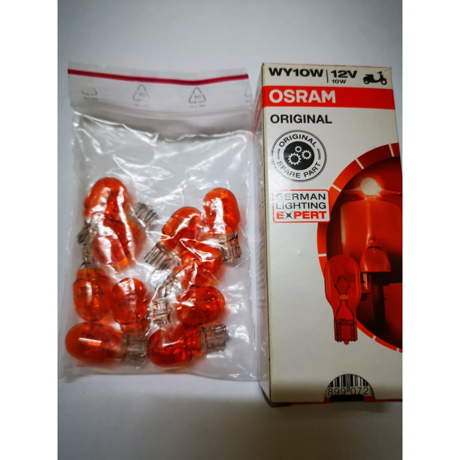 OSRAM ORIGINAL SIGNAL BULB 12V WY10W MENTOL SIGNAL EX5 / LC135 / WAVE ...
