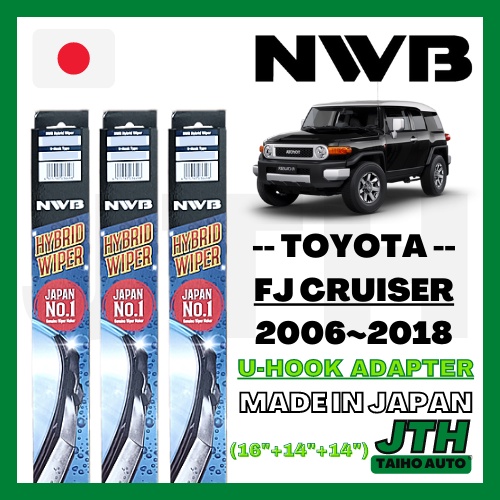 TAIHOAUTO NWB Wiper Set Toyota FJ Cruiser 2006~2018 16"+14"+14" Wiper ...