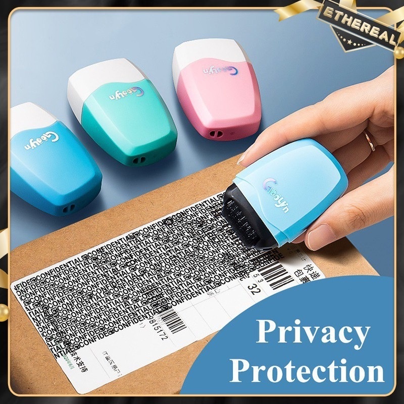 NEW Security Stamp Roller Privacy Cover Eliminator Seal Portable Self ...