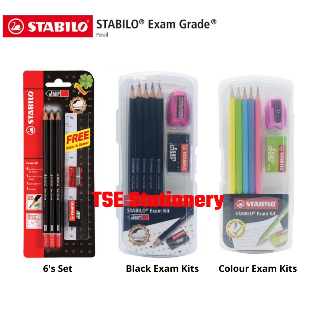 Stabilo Exam Kit Pencil Set with Pencil Box 288PC5SP 288GPC5SP Writing ...