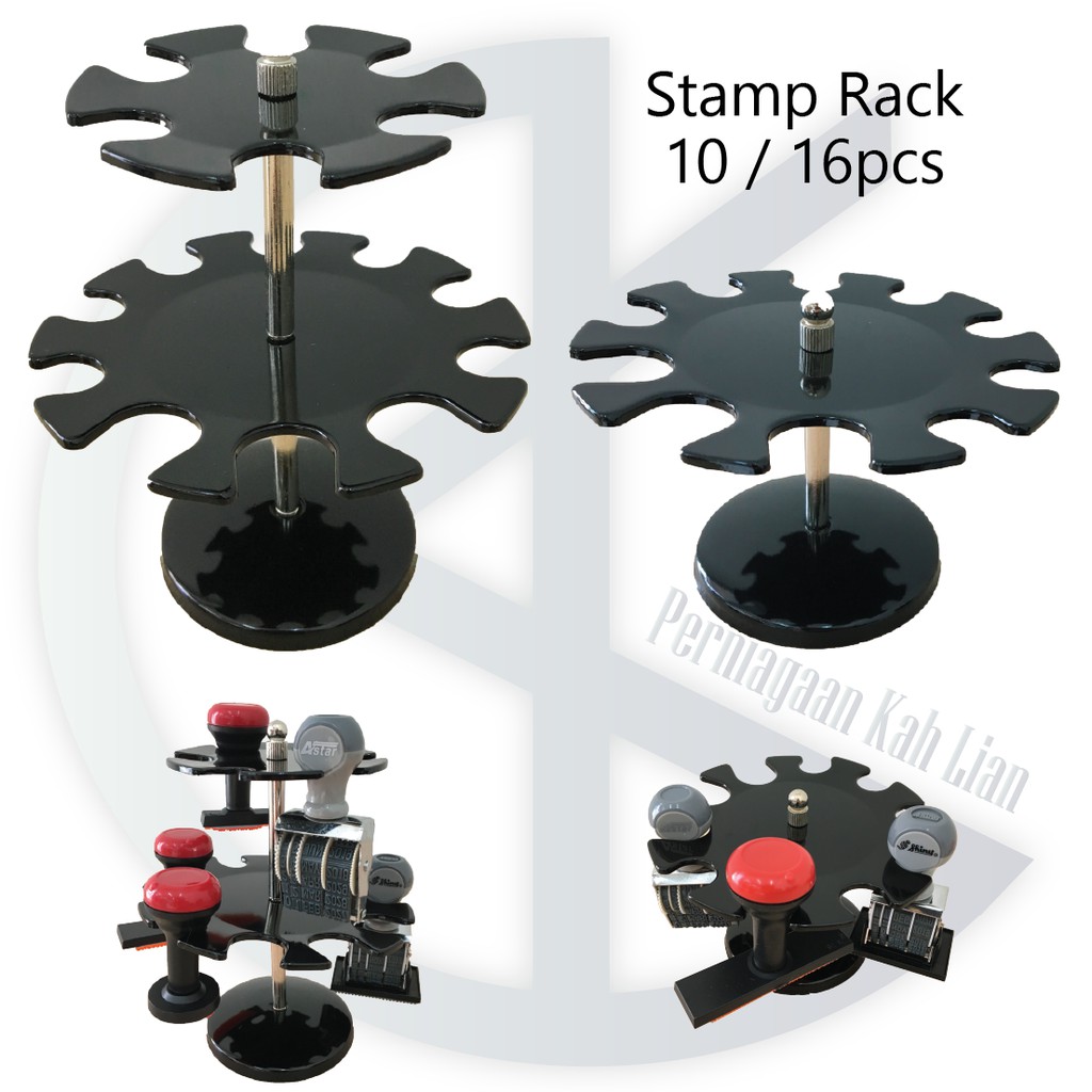 Rubber Stamp Rack Holder / Pemegang Chop ( 10pcs / 16pcs ) | Shopee ...