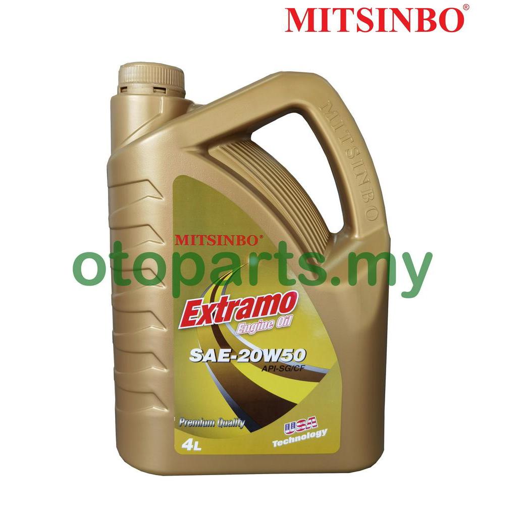 MITSINBO Mineral SAE-20W50 API Engine Oil 4L | Shopee Malaysia