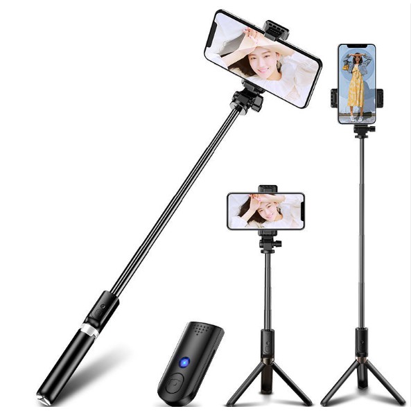 Selfie Stick Bluetooth 3 In 1 Pengatup Boleh Ditanggalkan Remote