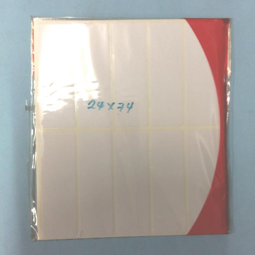 Rectangle Sticker Label 24mm x 74mm (White) | Shopee Malaysia