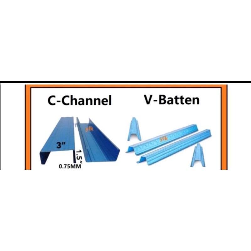 MEGA 5.8mtr / 19Ft C PURLIN /C CHANNELS/ TOP HEAD / BATTERN BESI ...