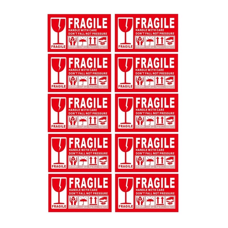 ( Ready Stock )Fragile Sticker /Mudah Pecah Sticker Fragile Label ...