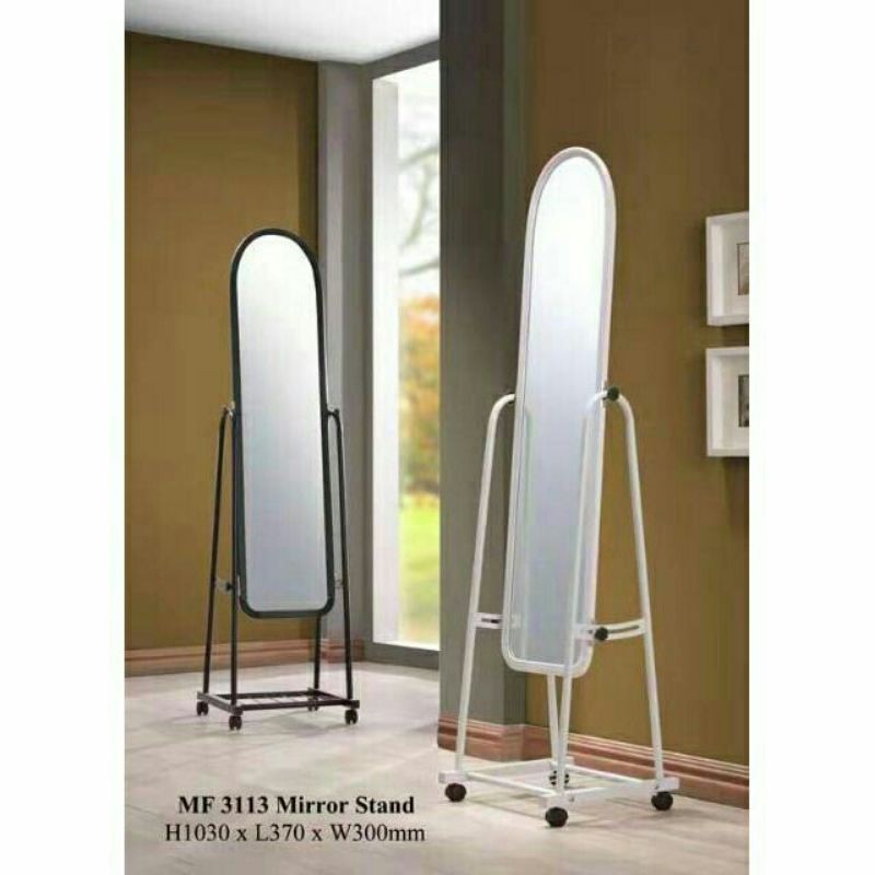 STANDING MIRROR WITH WHEEL MIRROR STAND CERMIN BERDIRI | Shopee Malaysia