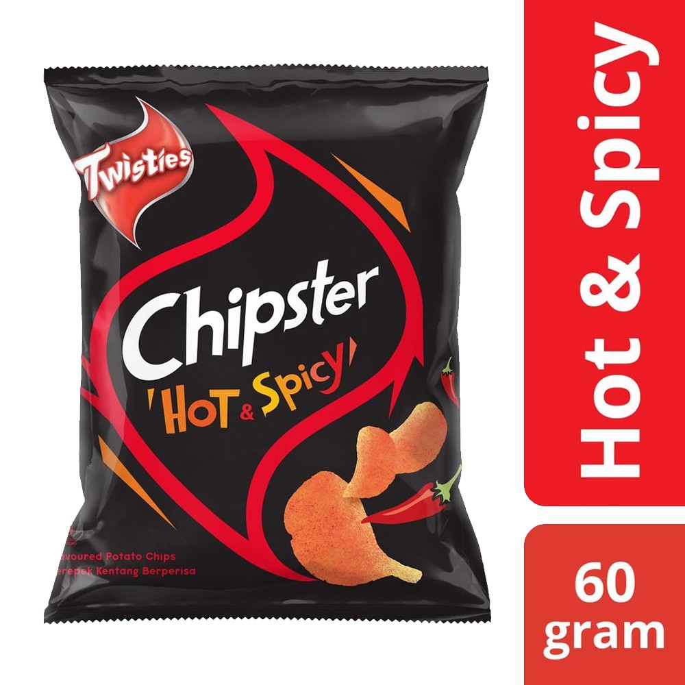 Twisties Chipster Flavoured Potato Chips ( Flaming BBQ/ Hot & Spicy ...