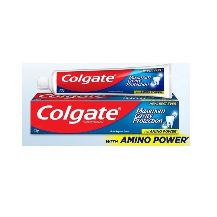 Colgate Maximum Cavity Protection With Amino Power (75G) | Shopee Malaysia
