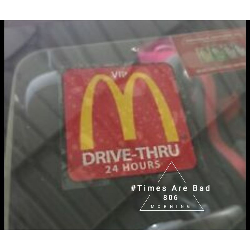 Mcd Mcdonalds McDonald's Vip Shell Road Tax Car Sticker Windscreen ...