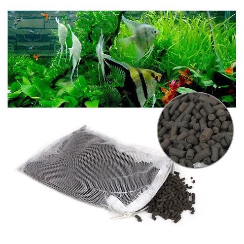 Aquarium Fish Tank Filter Media Activated Carbon 500g With Mesh Bag ...