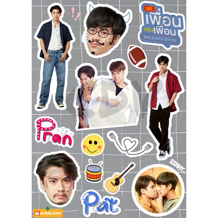 Nanon series bad buddy Stickers korapat ohm pawat buddy sticker ...